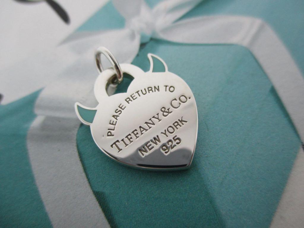 Tiffany heart necklace with devil horns store