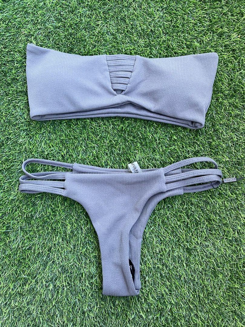 Tube powder blue bikini small medium large, Women's Fashion, Swimwear ...