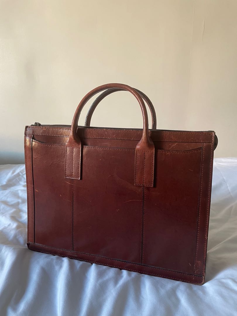 Vintage Leather Briefcase/Laptop Bag, Computers & Tech, Parts ...
