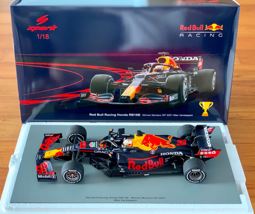 1/18 Spark F1 RedBull RB16B Winner GP Monaco 2021 Max Verstappan ...