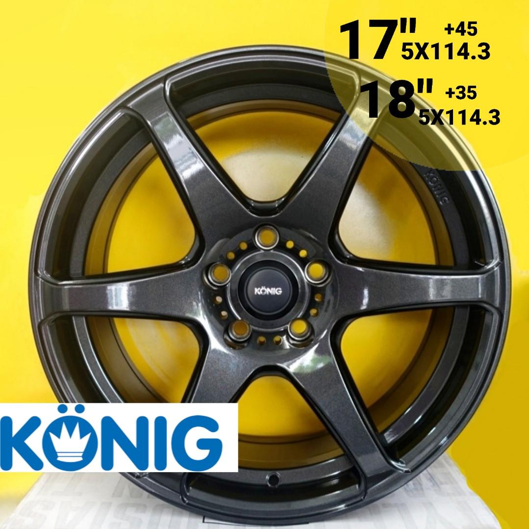 17" 18" Konig Tandem 5x114.3 rims, Car Accessories, Tyres & Rims on ...