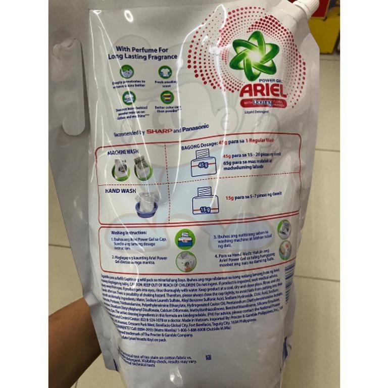 Ariel Power Gel Sunrise Fresh Liquid Detergent 900g, Furniture & Home ...