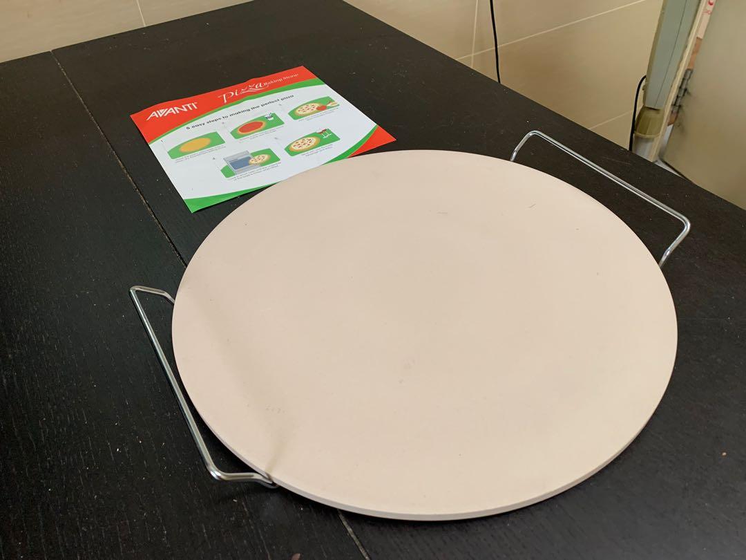 Avanti Pizza Stone with Rack, 33 cm Diameter, Light Brown, Furniture ...
