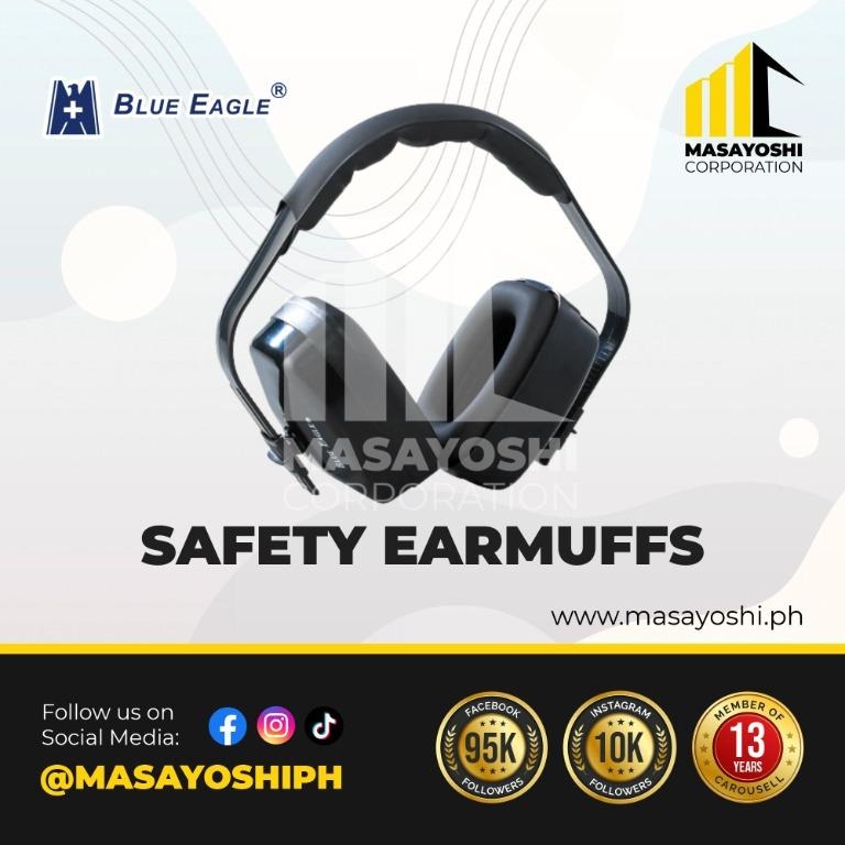 Best Safety Earmuffs EM92BK, Noise Reduction, Ear Protection, Blue ...