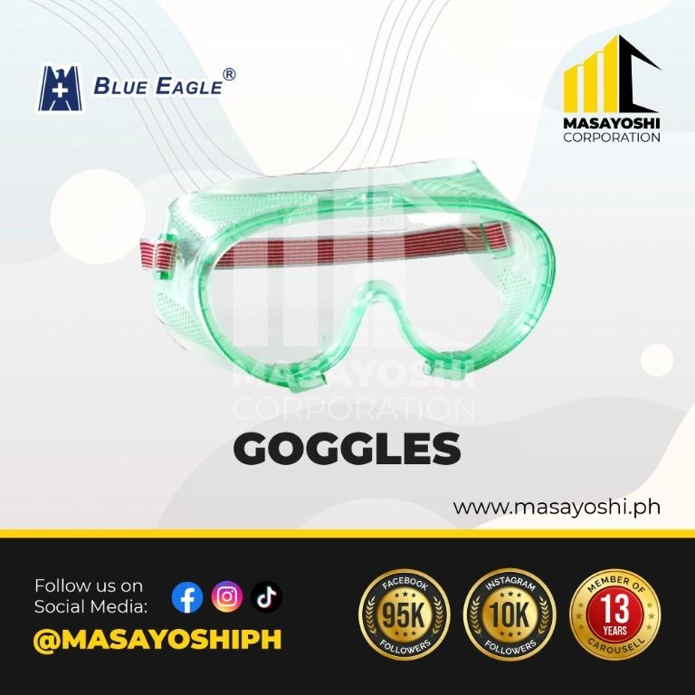 Blue Eagle Goggles SG152, Eye Protection, PPE, Safety Equipment, Safety ...