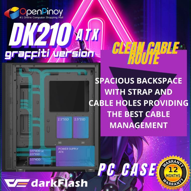 Brand New darkFlash DK210 Graffiti ATX PC Case, Computers & Tech ...
