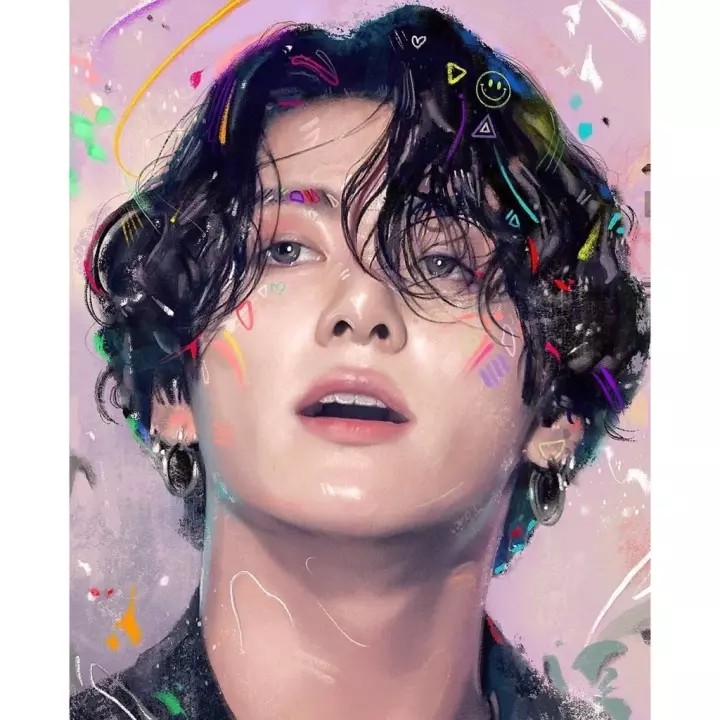BTS Jungkook Paint by numbers, Hobbies & Toys, Stationery & Craft ...