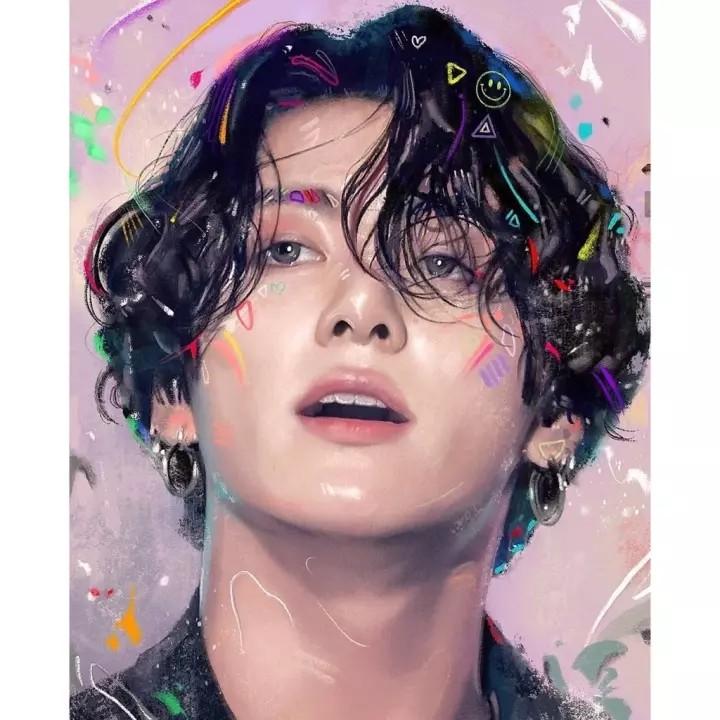 BTS Jungkook Paint by numbers, Hobbies & Toys, Stationery & Craft ...