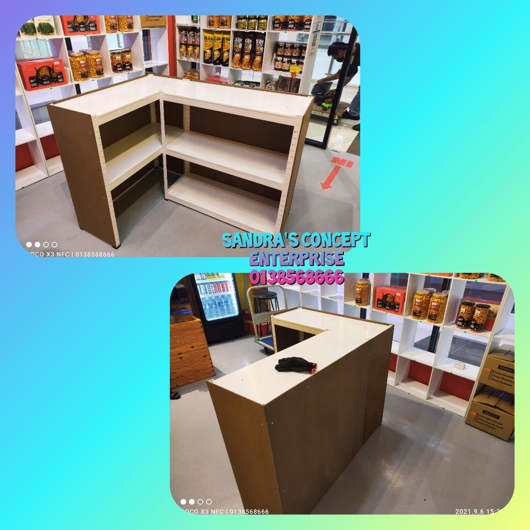 Custom Made L Shape Metal Plate Counter ( New ), Furniture & Home ...