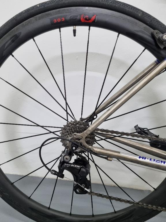 CUSTOMIZED HI-LIGHT TITANIUM FRAME SHIMANO 105 40MM CARBON WHEELSET ...