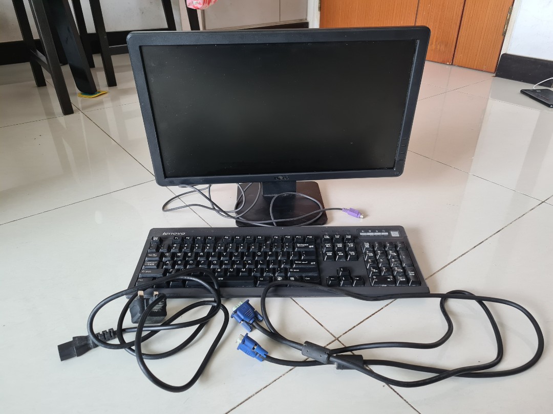 DELL 21 INCH LCD MONITER WITH LENOVO KEYBOARD, Computers & Tech ...