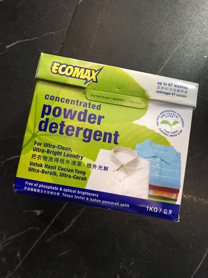 Ecomax Concentrated Washing Powder, Furniture & Home Living, Cleaning ...