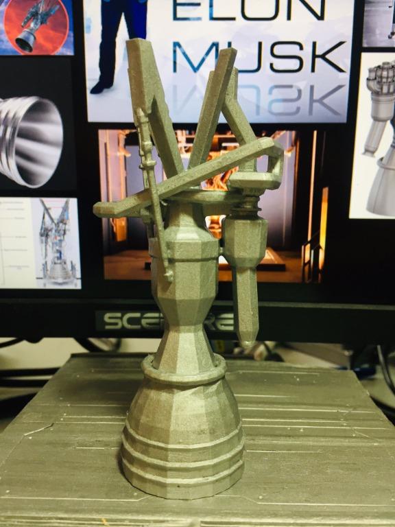 Elon Musk SpaceX Merlin Rocket Engine Replica Desktop Paperweight Model ...