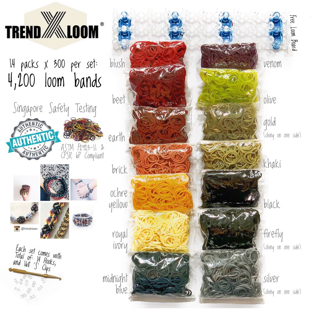 Special Loom Bands Colours High Grade Sillicone, Hobbies & Toys ...