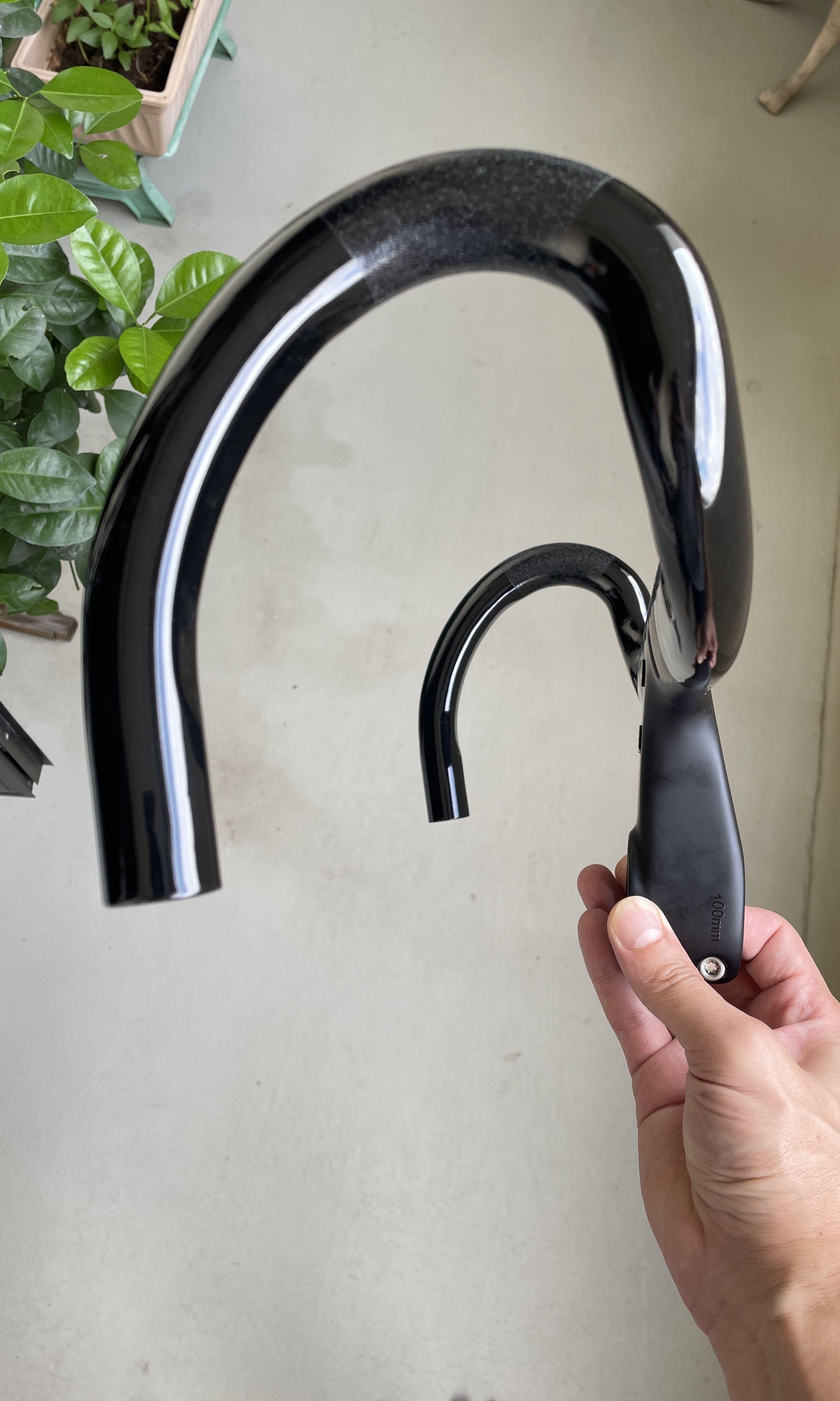 Giant compact SLR integrated bar - 420mm 80mm reach 100mm stem, Sports ...