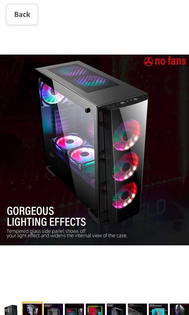 GOLDEN FIELD Z7 Computer Case Gaming PC Case ATX Case Micro ATX / ITX ...