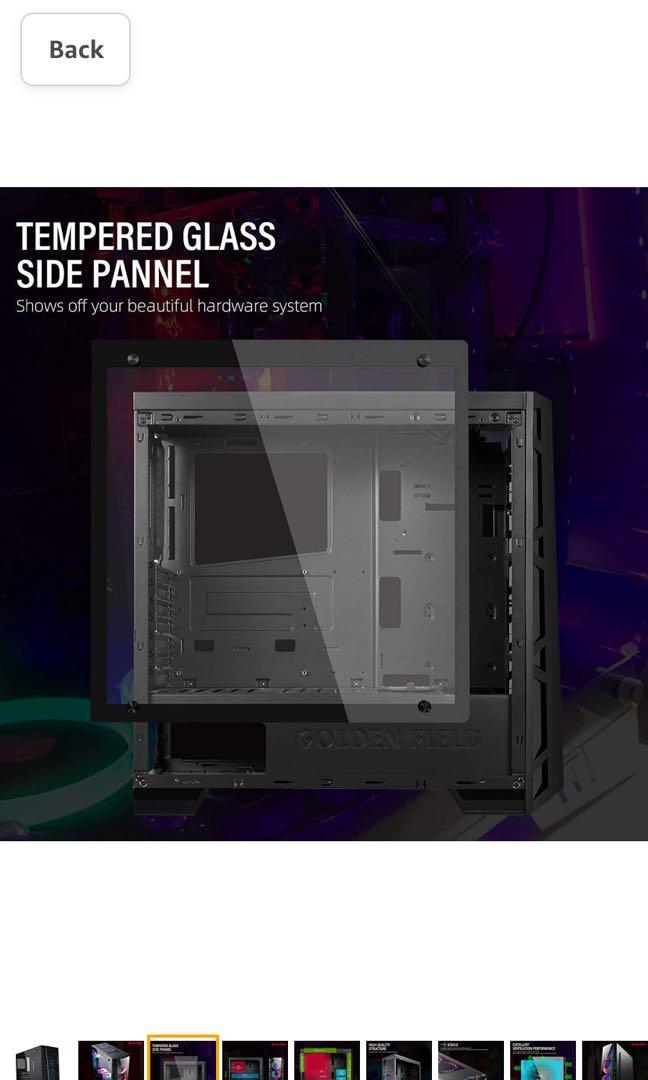 GOLDEN FIELD Z7 Computer Case Gaming PC Case ATX Case Micro ATX / ITX ...