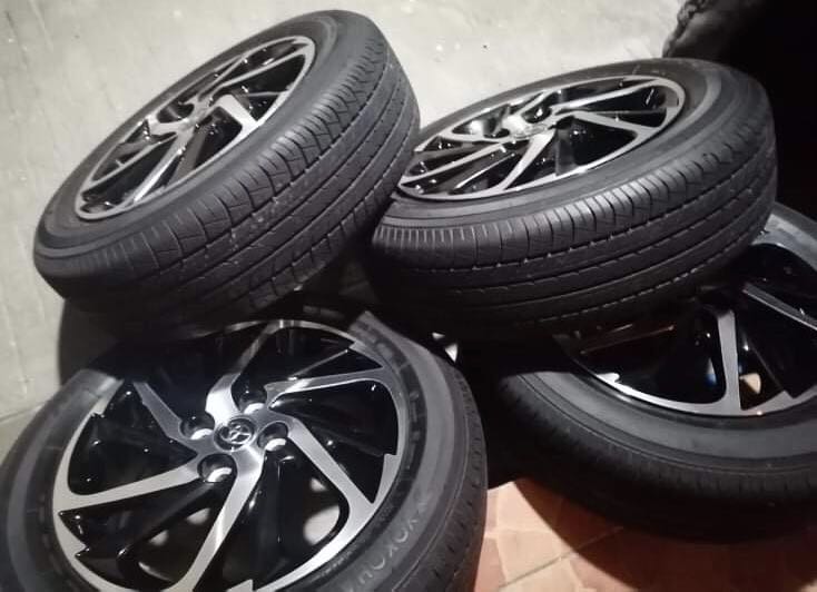Good as new vios yokohama tires and mags, Car Parts & Accessories, Mags ...