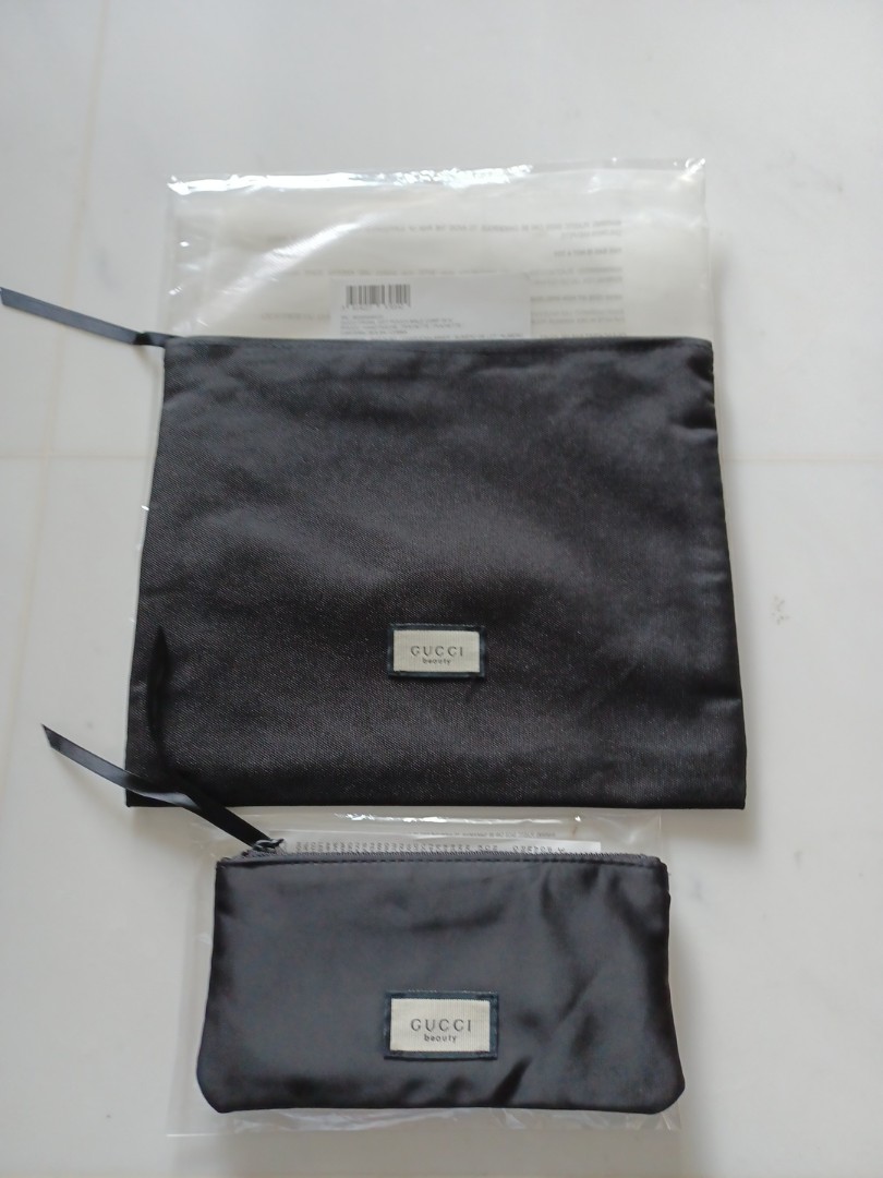 GUCCI Black Pouches small black pouch + eye mask @ $18/ large pouch ...