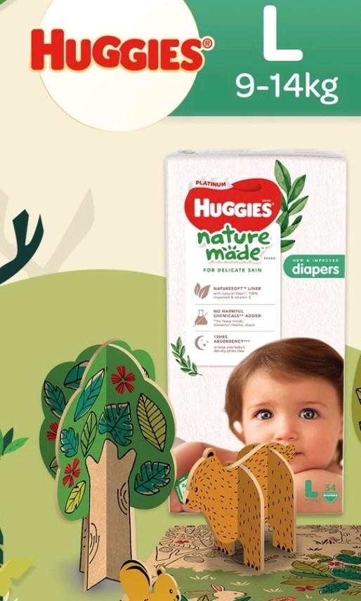 Huggies 3x L size in a carton with animal cutouts, Babies & Kids ...