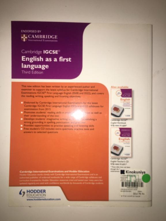 -IGCSE-CAMBRIDGE ENGLISH AS FIRST LANGUAGE THIRD EDITION., Textbooks on ...