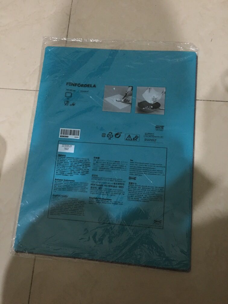 IKEA Finfordela Bendable Chopping Board Teal/Gray, Furniture & Home ...
