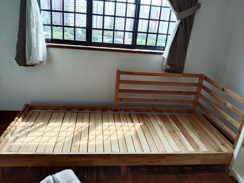 Ikea tarva pull out day bed include two matress, Furniture & Home ...