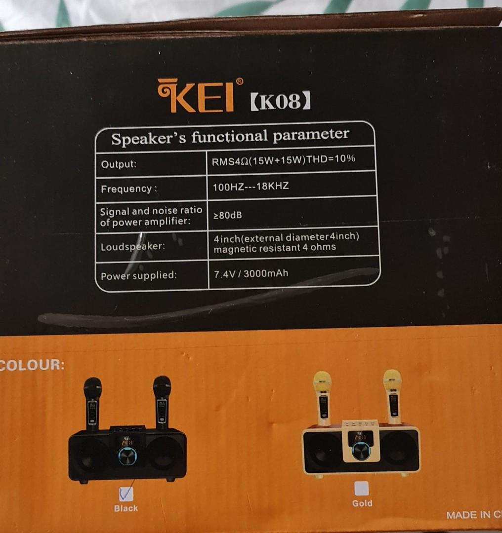 KEI k08 Family KTV Microphone, Audio, Microphones on Carousell