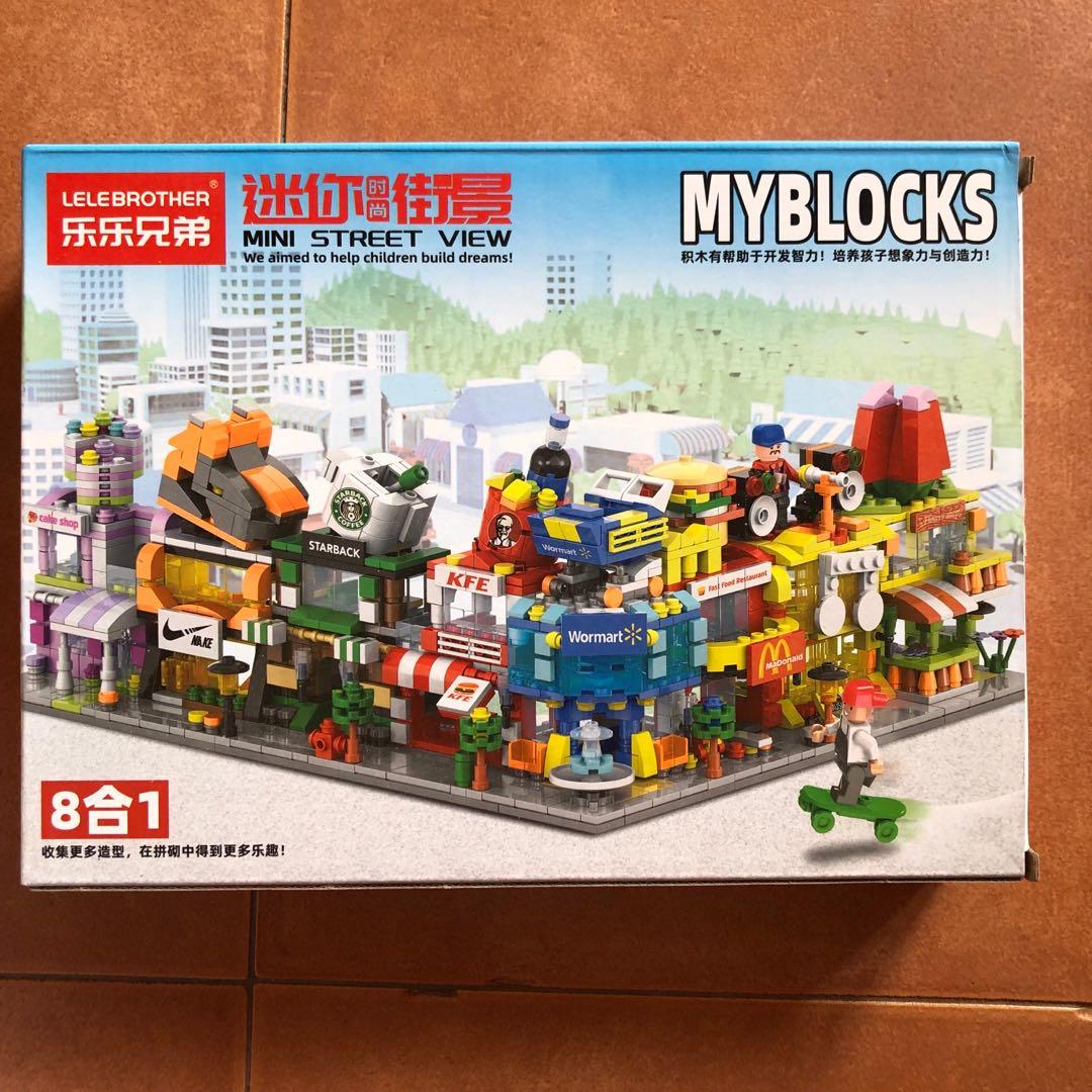 LeLe Brother - Mini Street View Set of 8 building blocks (NOT LEGO ...