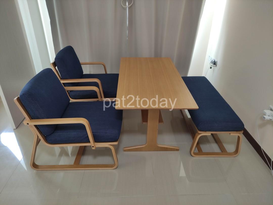 Muji Living Dining Table Set, Furniture & Home Living, Furniture ...