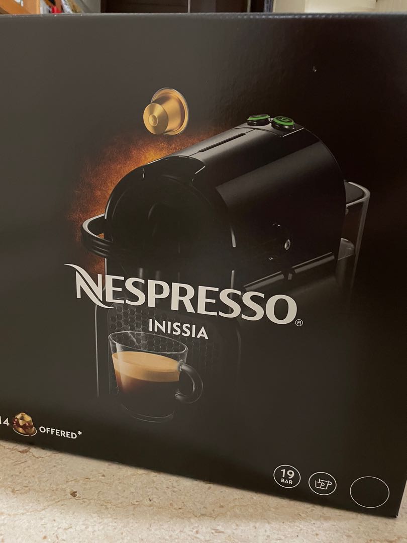 [FREE SBUCKS CAPSULES] Nespresso Inissia D40 Coffee Machine Black, TV ...
