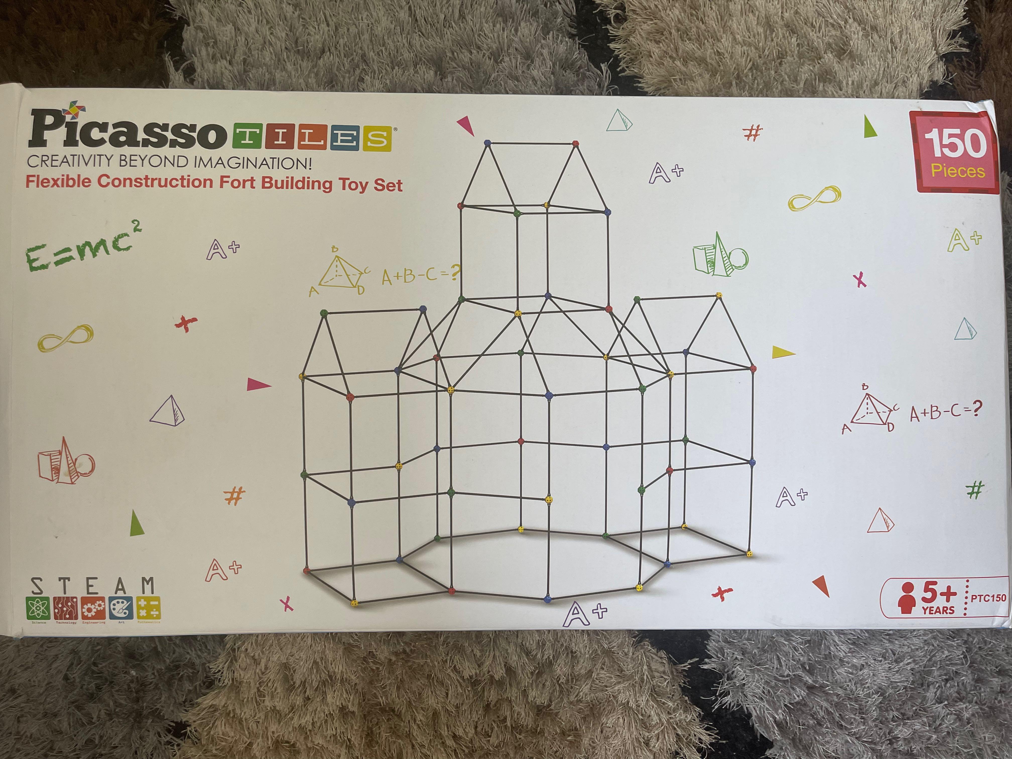 Picasso Tiles Construction Fort Building Set, Hobbies & Toys, Toys ...