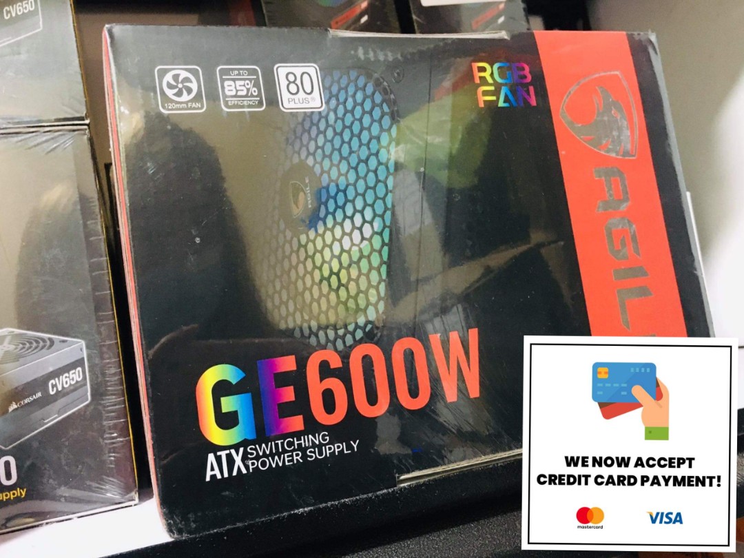 Powerlogic Agile GE-600 600W ATX Switching Power Supply Up to 85% ...