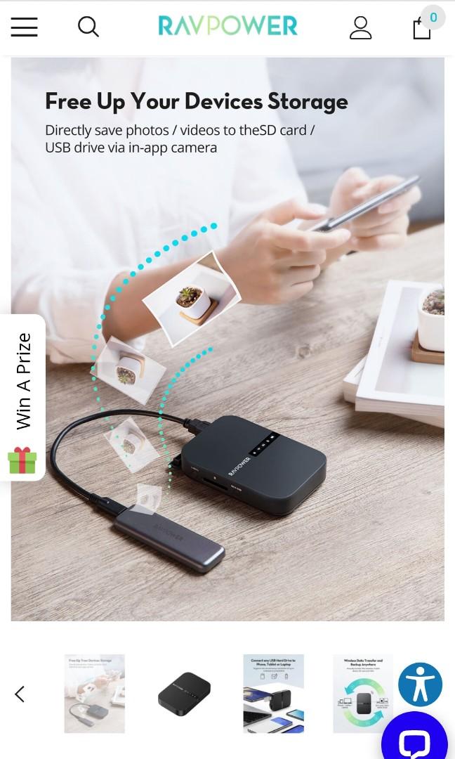 Ravpower FileHub New Version AC750 Wireless Travel Route, Computers ...