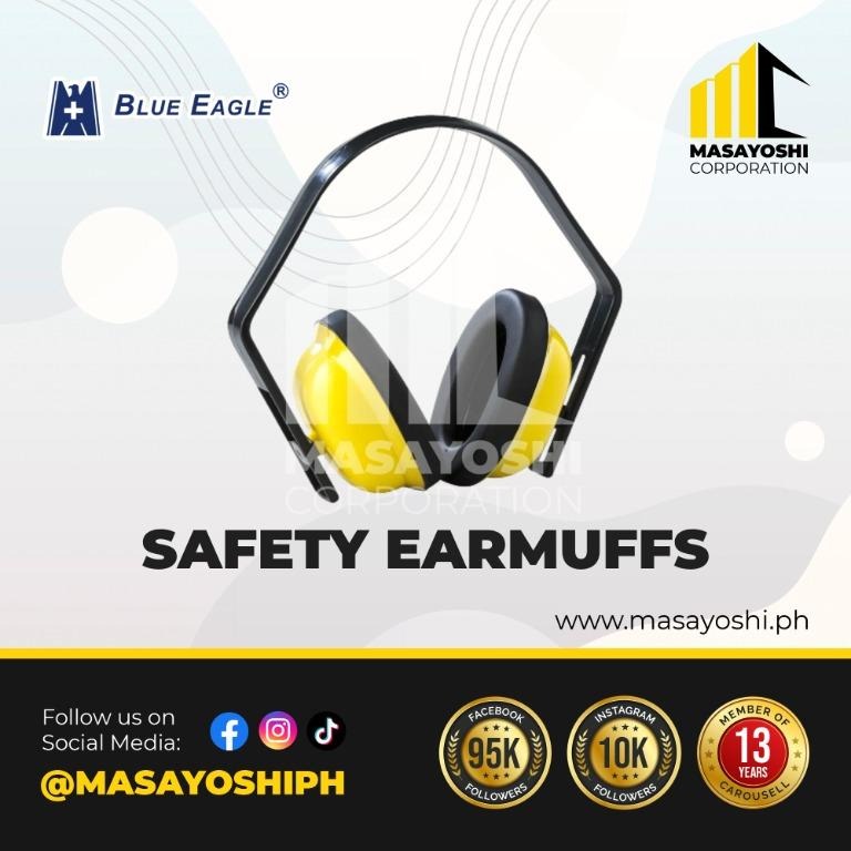 Safety Earmuffs EM62, Noise Reduction, Ear Protection, Blue Eagle, PPE ...