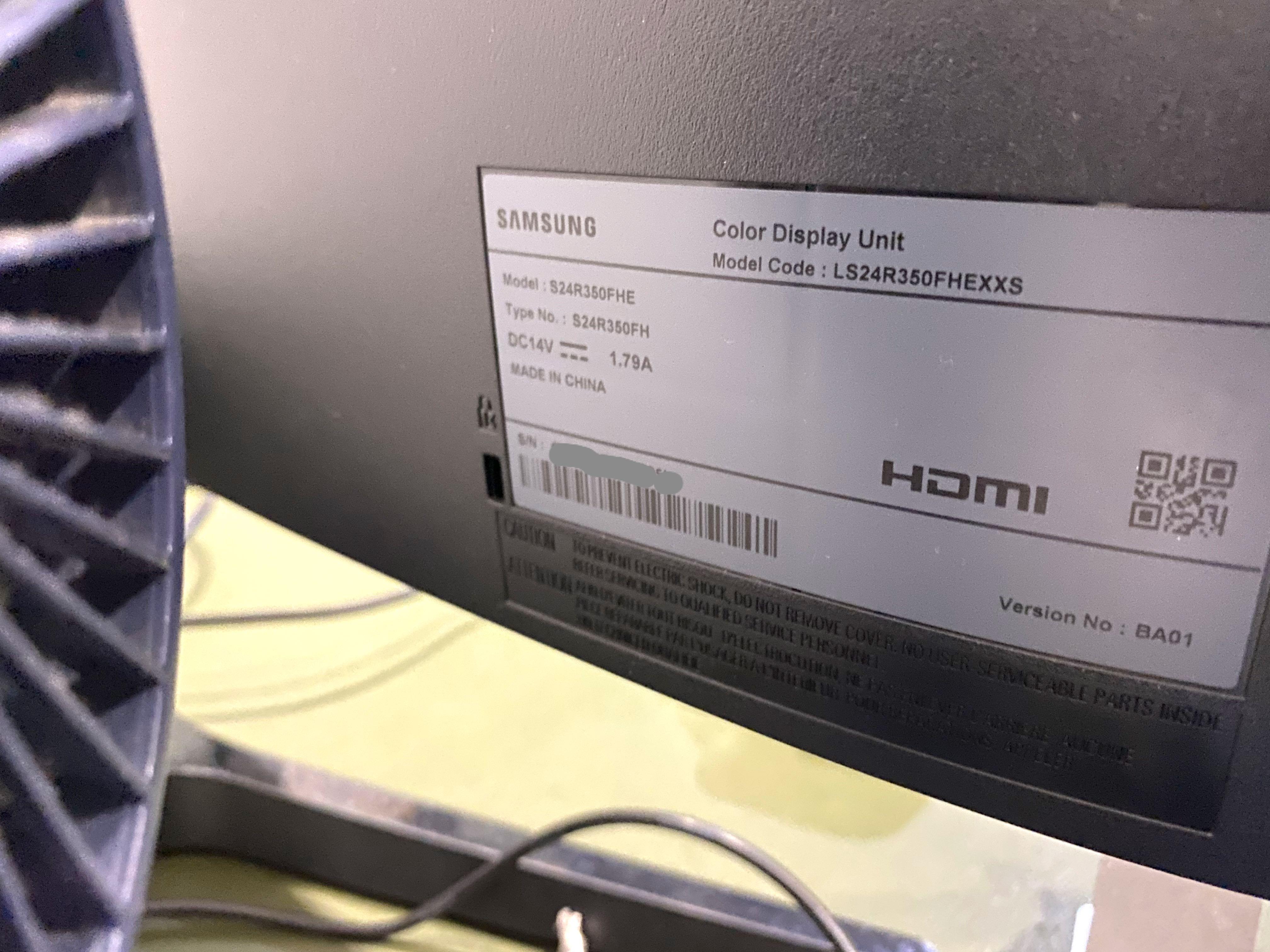 Samsung 24” FHD Monitor with bezel-less design (LS24R350FHEXXS ...