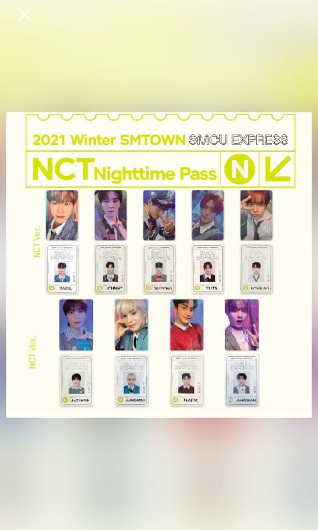 [sharing] smcu express nct nighttime pass photocard, Hobbies & Toys ...
