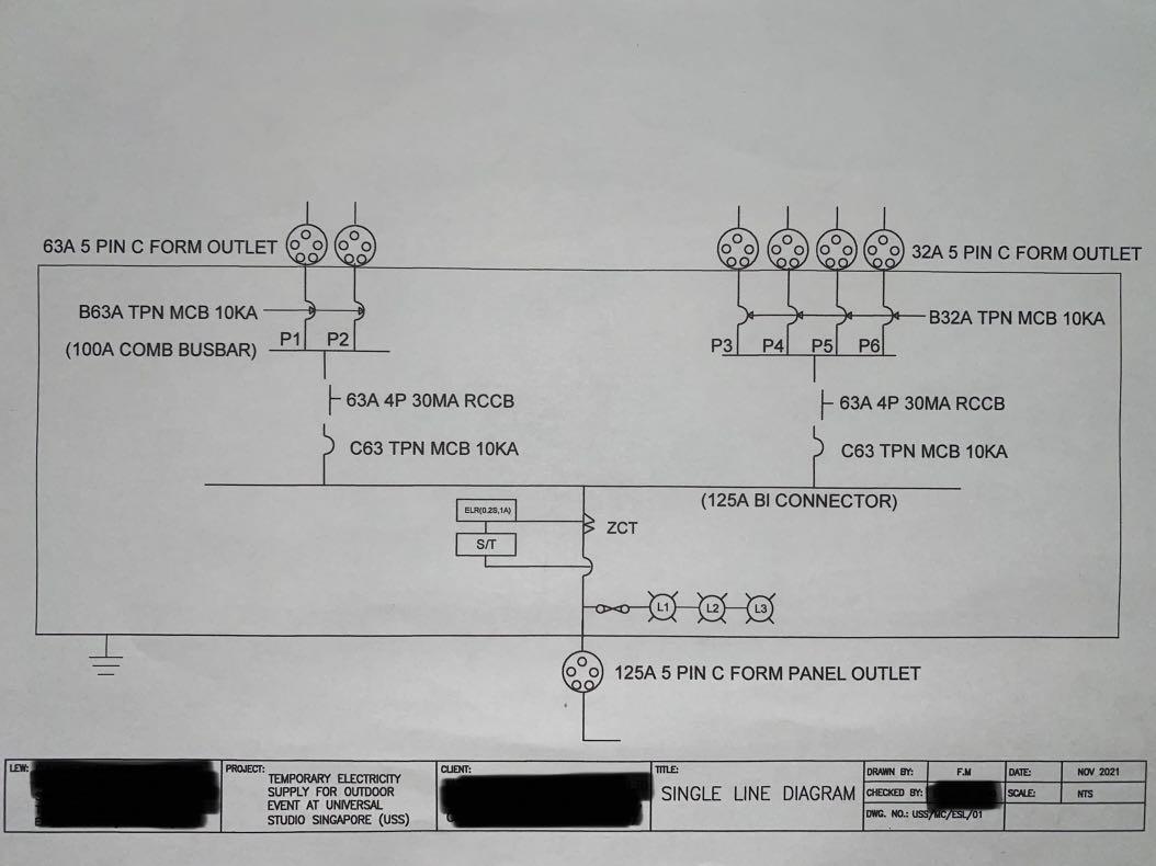 Provision of SLD - Electrical Single Line Diagram Drawing (W/O LEW ...