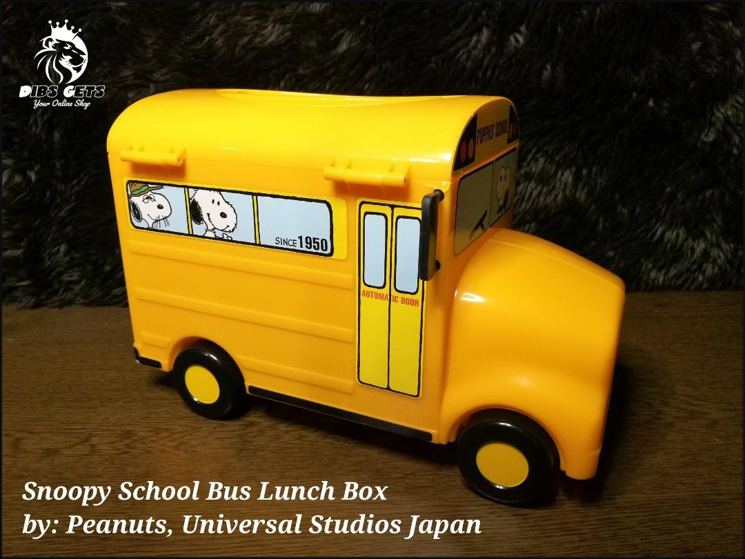 Snoopy School Bus Lunch Box, Hobbies & Toys, Toys & Games on Carousell