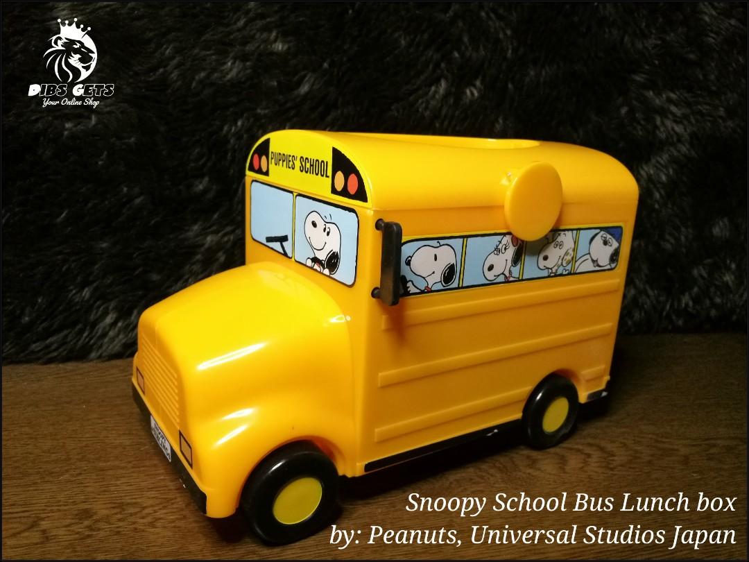 Snoopy School Bus Lunch Box, Hobbies & Toys, Toys & Games on Carousell