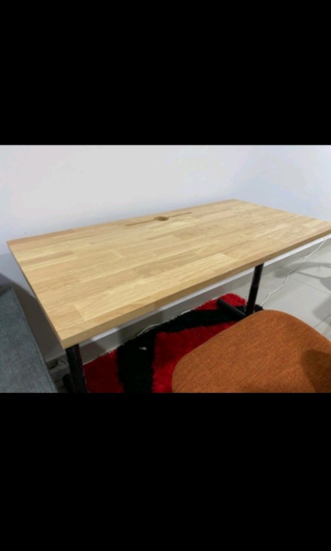 Solid wood meja, Furniture & Home Living, Furniture, Tables & Sets on ...