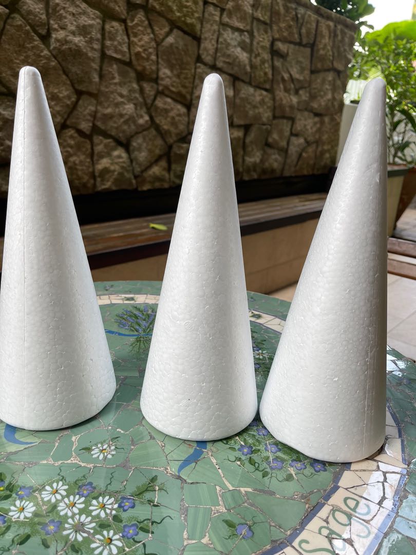 Styrofoam Cone, Hobbies & Toys, Stationery & Craft, Craft Supplies ...