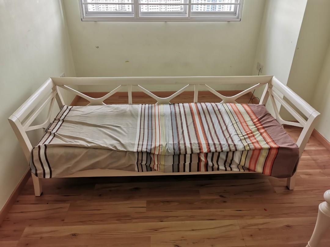 Used Bed frame and sofa, Furniture & Home Living, Furniture, Bed Frames ...