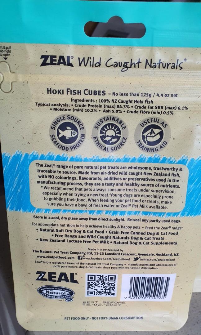 Zeal Wild Caught Hoki Fish Cubes, Pet Supplies, Pet Food on Carousell