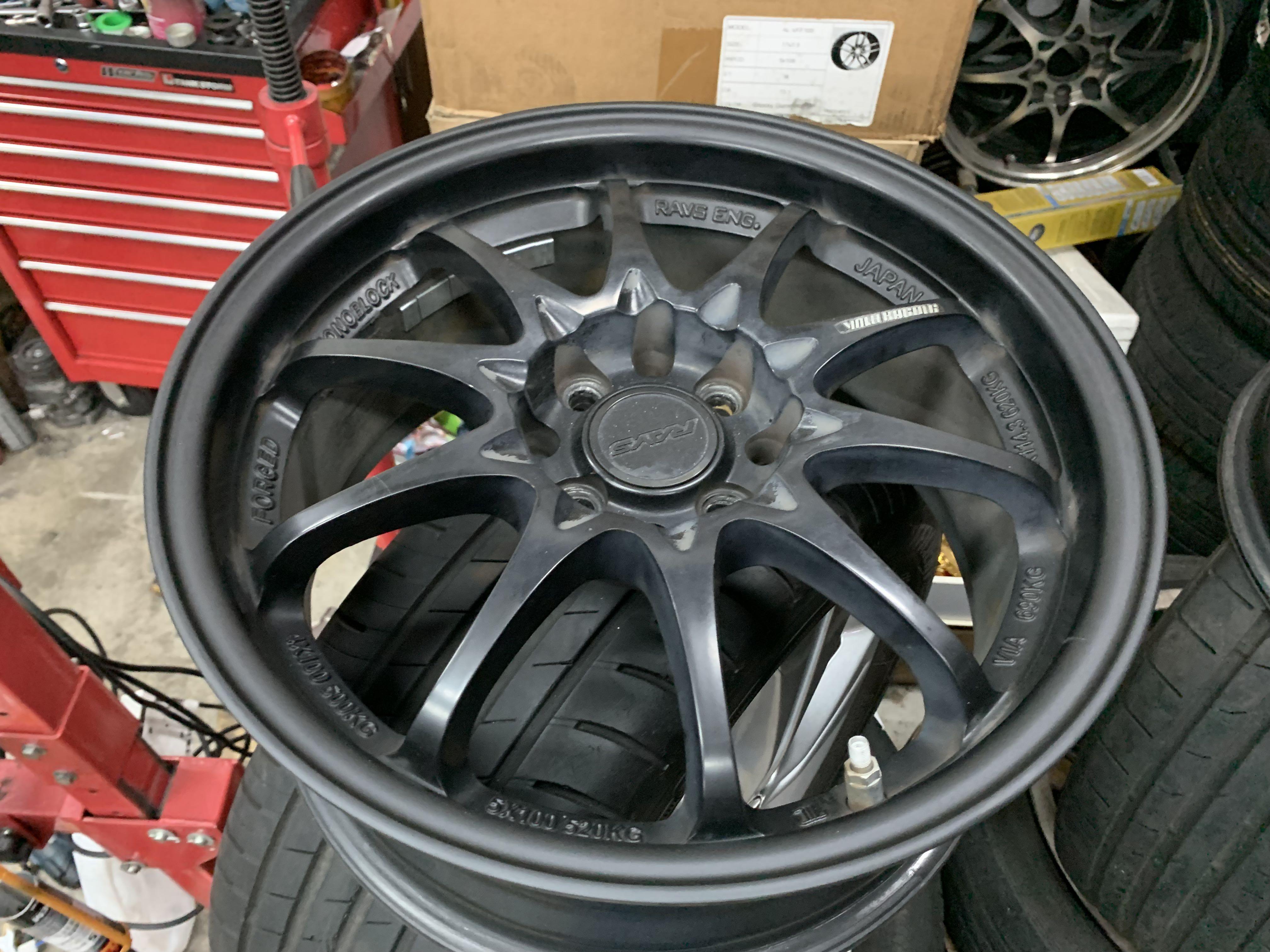 16” Rays Forged Monoblack CE28N rims, Car Accessories, Tyres & Rims on ...