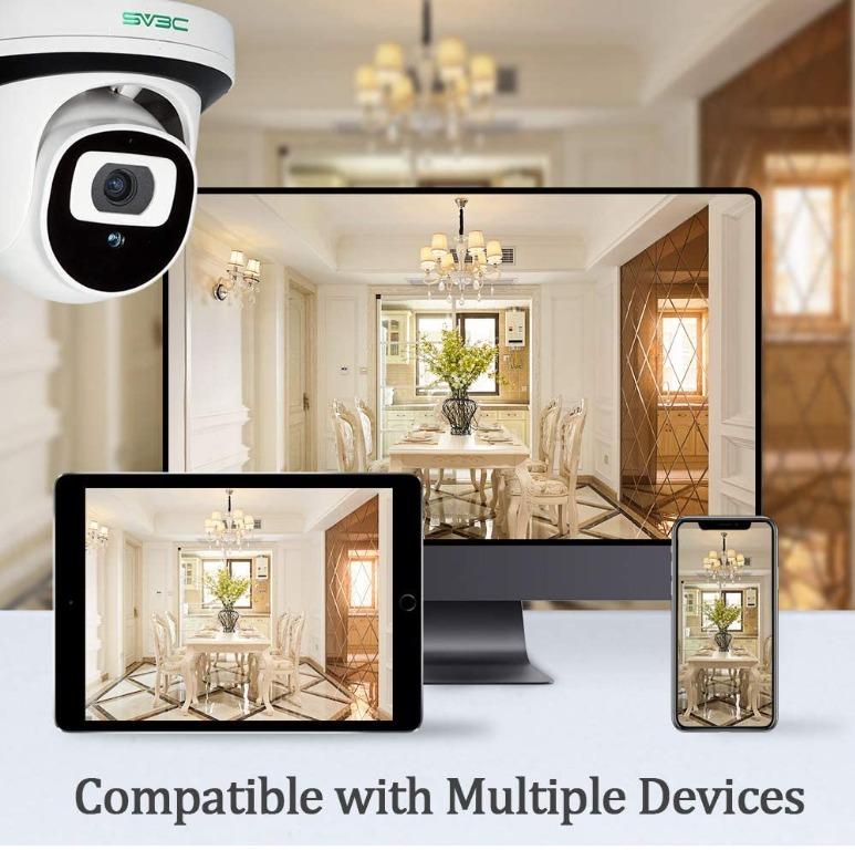 2962) POE IP Camera, SV3C POE Dome Camera, 5MP POE Home Security Camera ...