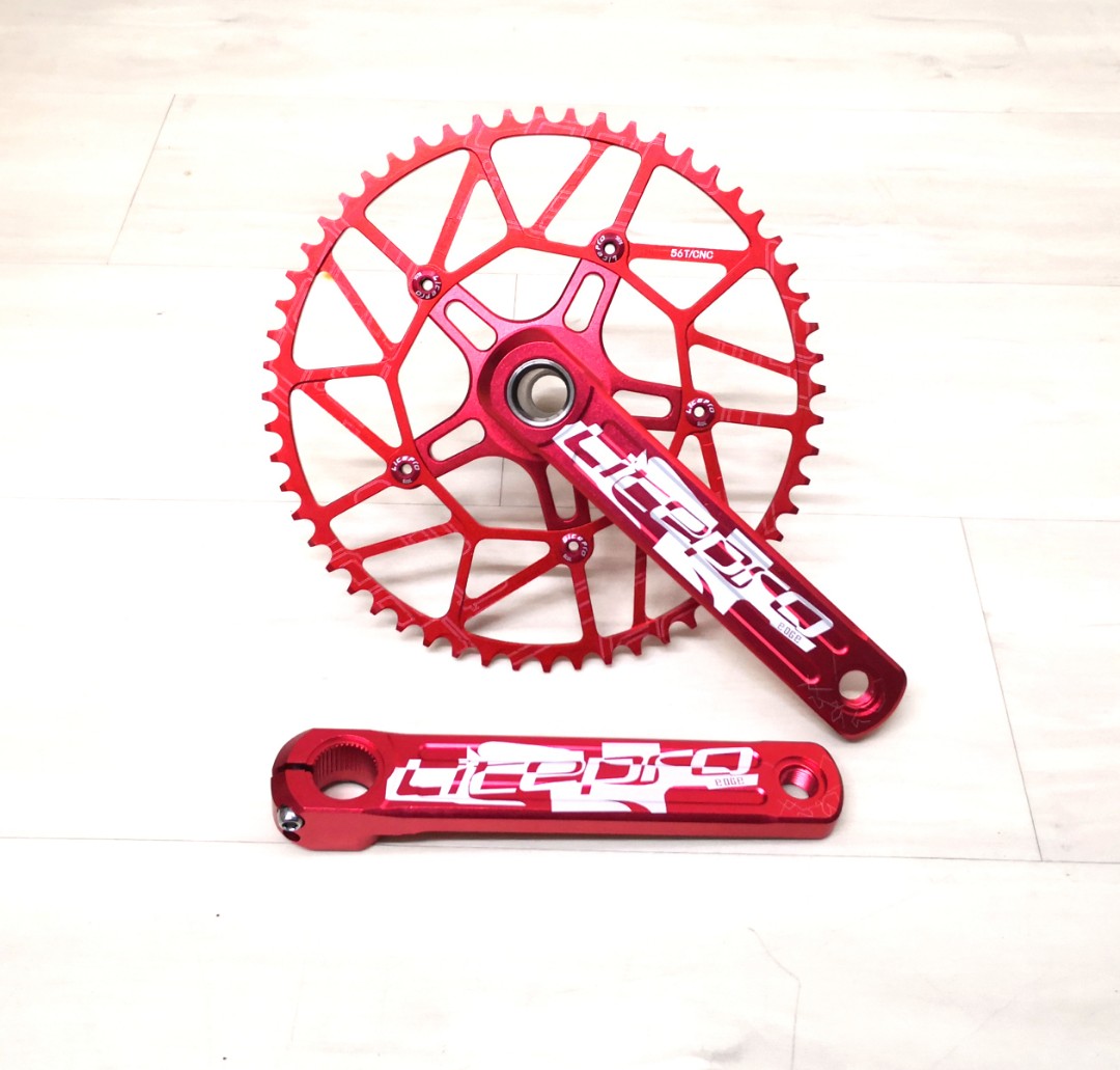 56T HollowTech crankset Narrow Wide 700g 130BCD 24mm spindle 170mm arm ...