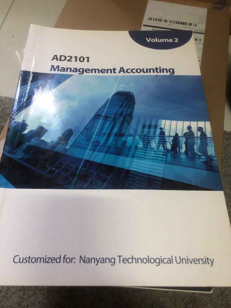 AD 2101 Management Accounting Volume 1 & 2, Hobbies & Toys, Books ...