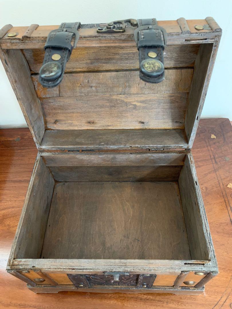 Antique look chest box, Furniture & Home Living, Home Improvement ...