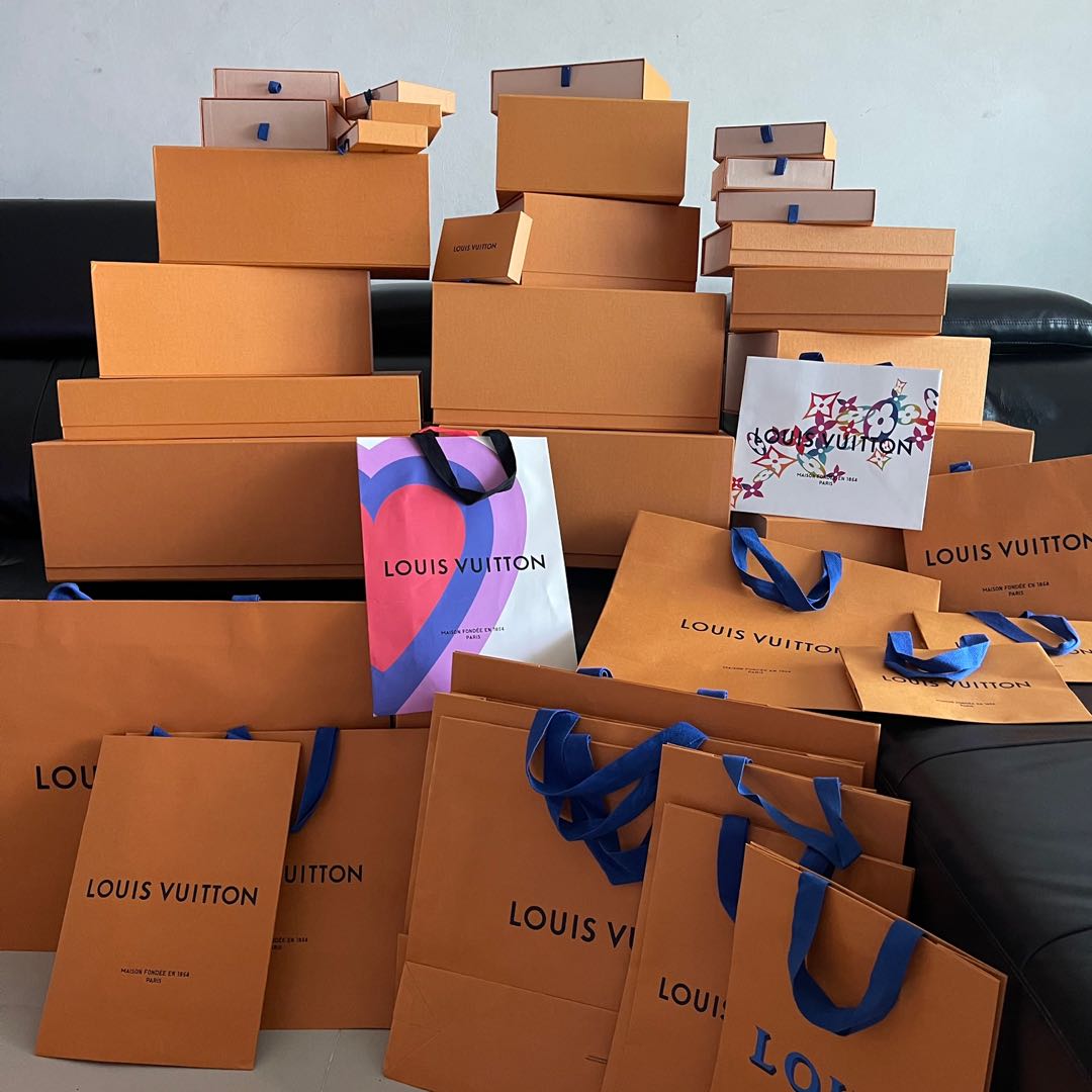 Authentic LV box and Paper Bag Louis Vuttion, Women's Fashion, Jewelry ...